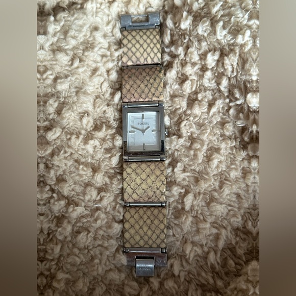 Fossil | Accessories | Vintage Fossil Snake Skin Watch | Poshmark